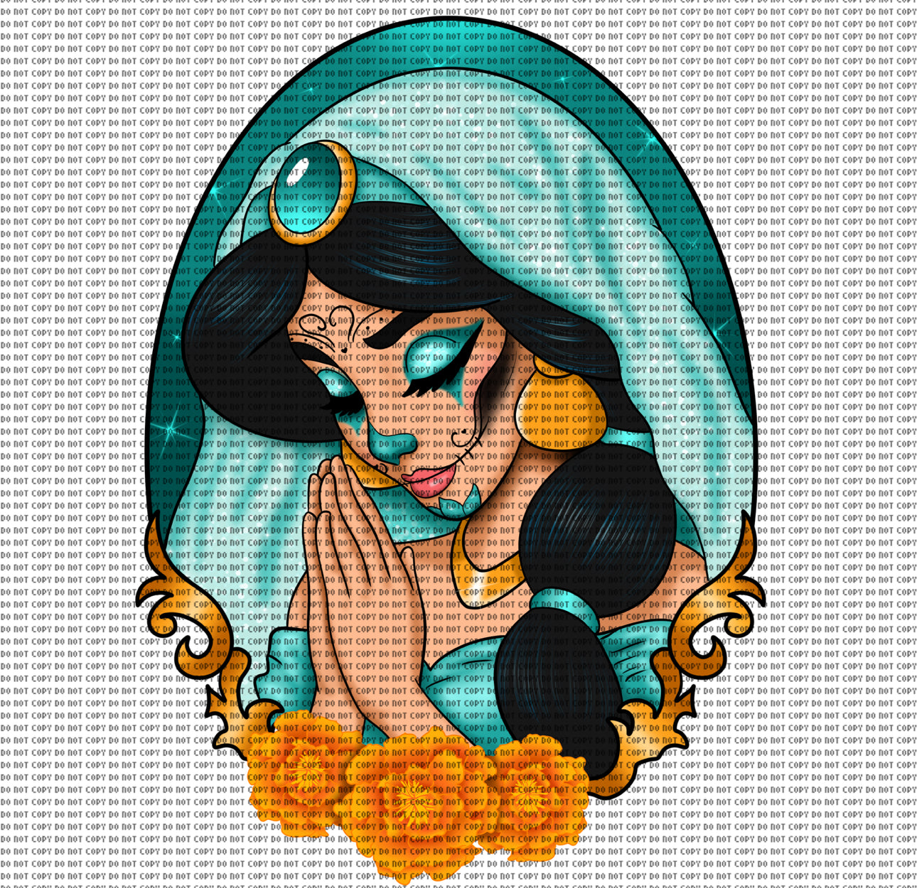 Day of the dead Princess Jasmine – WandaKreates